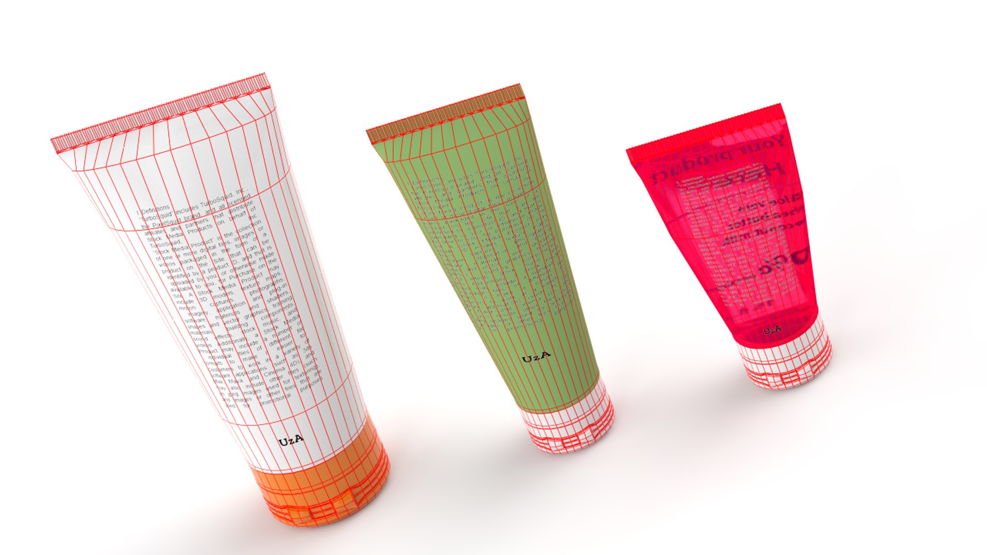 C4d Cosmetic Tubes