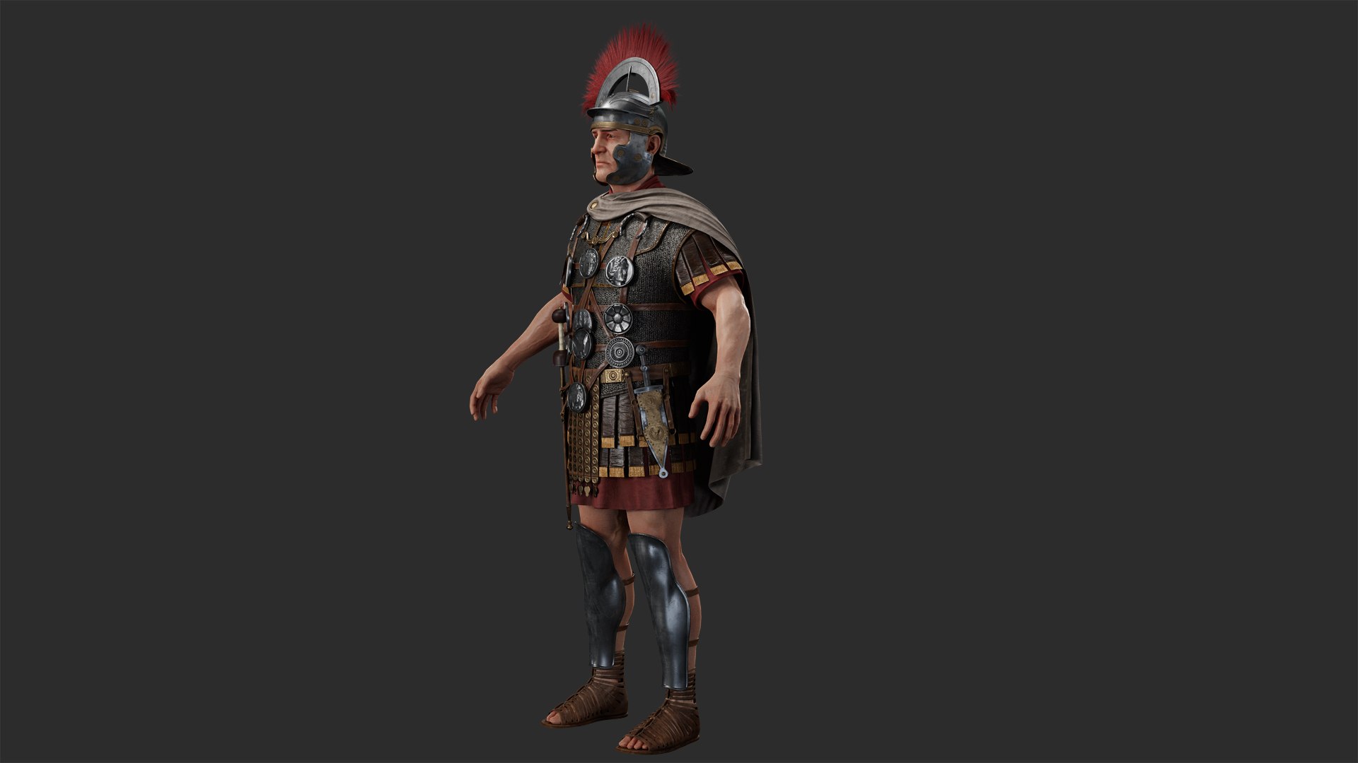 3D Model ROMAN CENTURION CHARACTER - TurboSquid 2236926