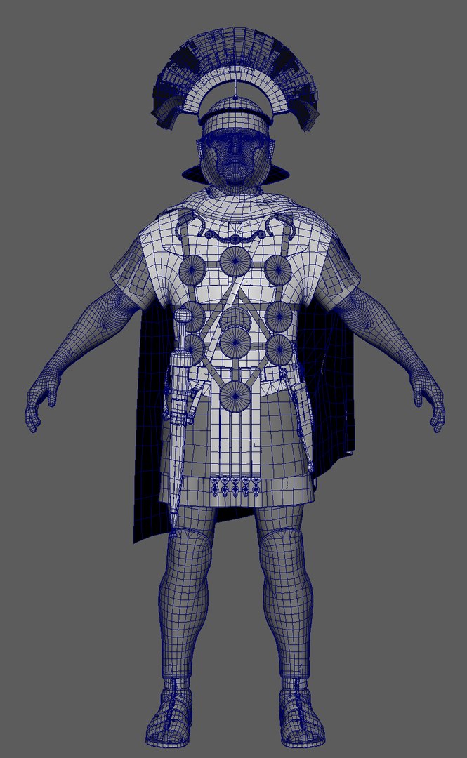 3D Model ROMAN CENTURION CHARACTER - TurboSquid 2236926