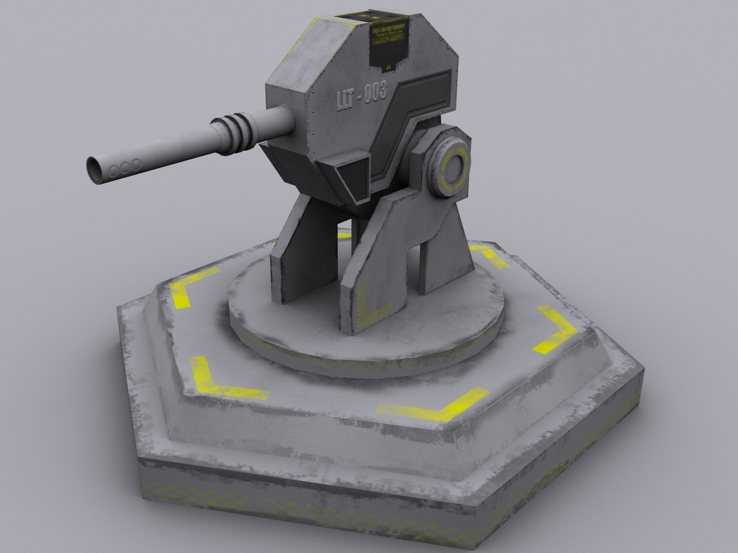 3d model light laser turret