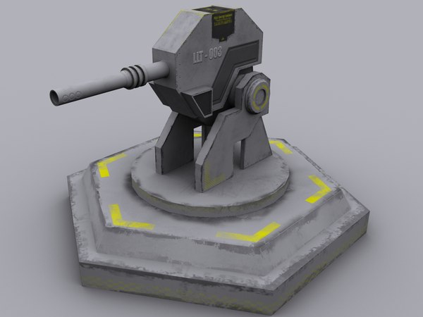 3d model light laser turret