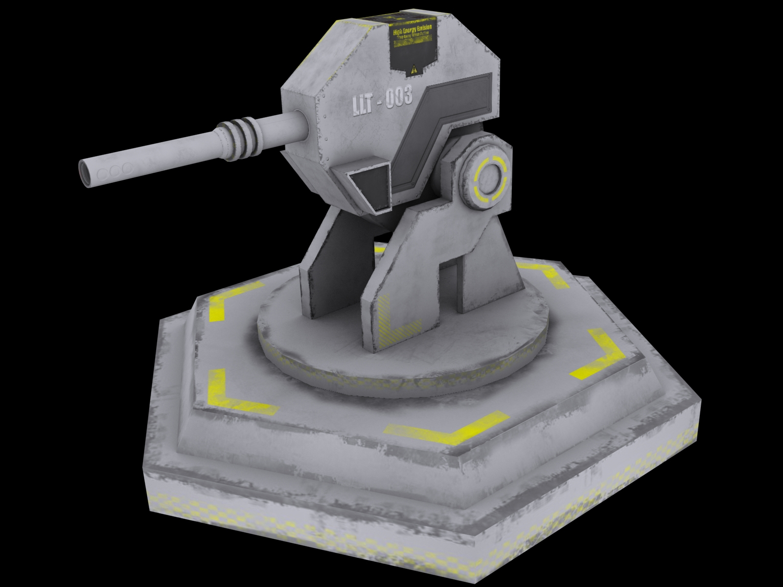 3d model light laser turret