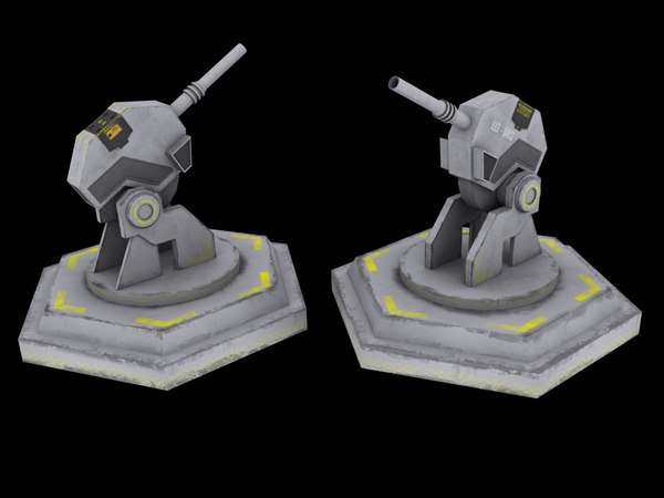 3d model light laser turret