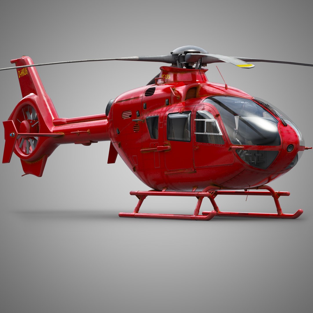 3d Eurocopter Rescue Helicopter