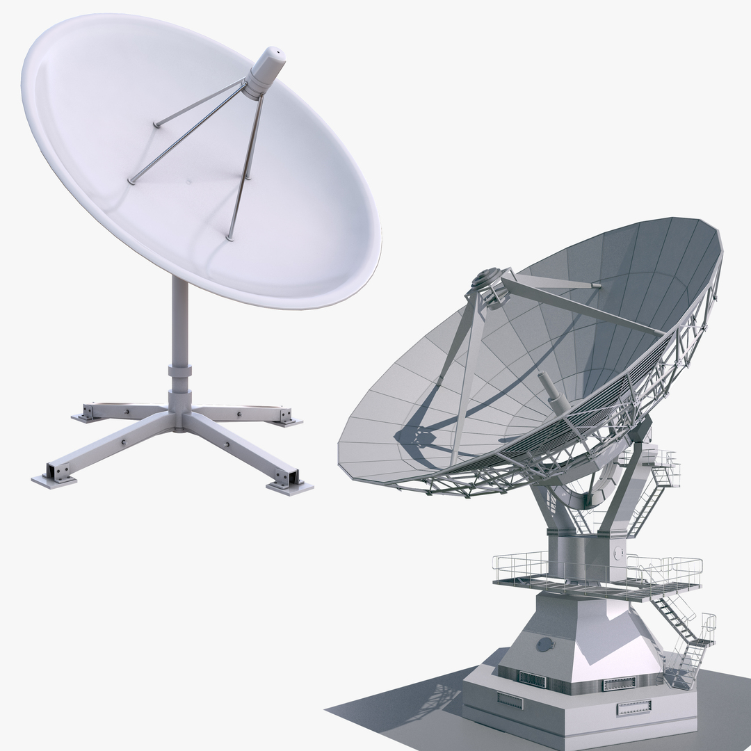 Satellite Dishes Set model - TurboSquid 1815807