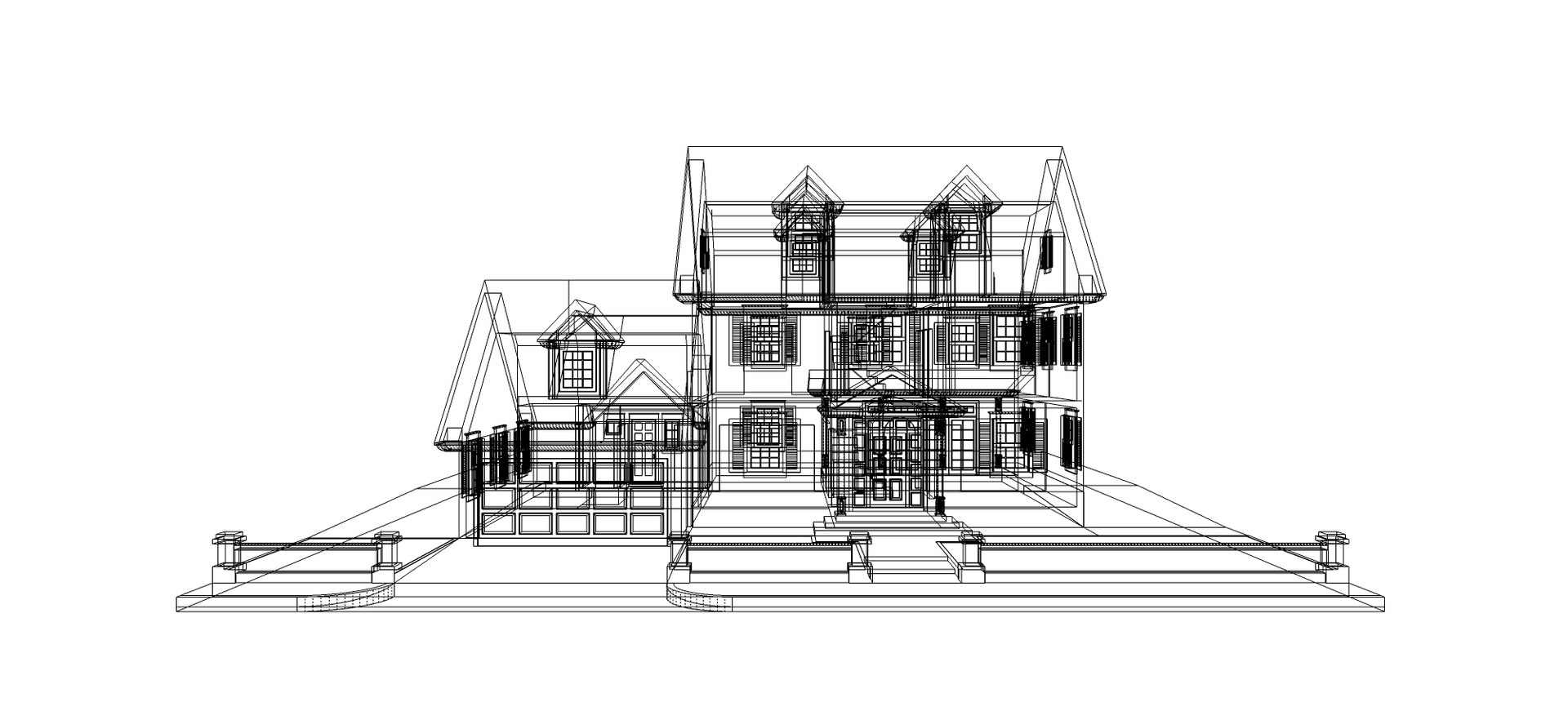 3D Colonial House - TurboSquid 1224543