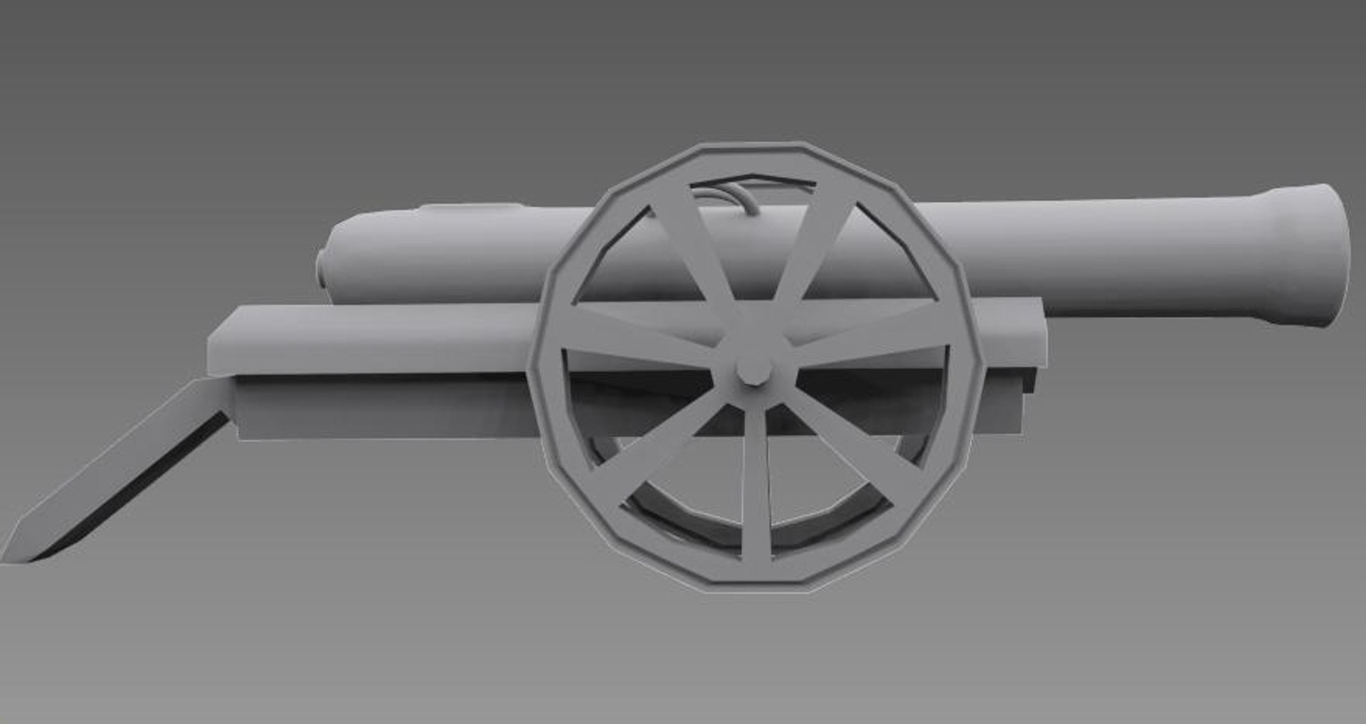 3d Model Historical Cannon