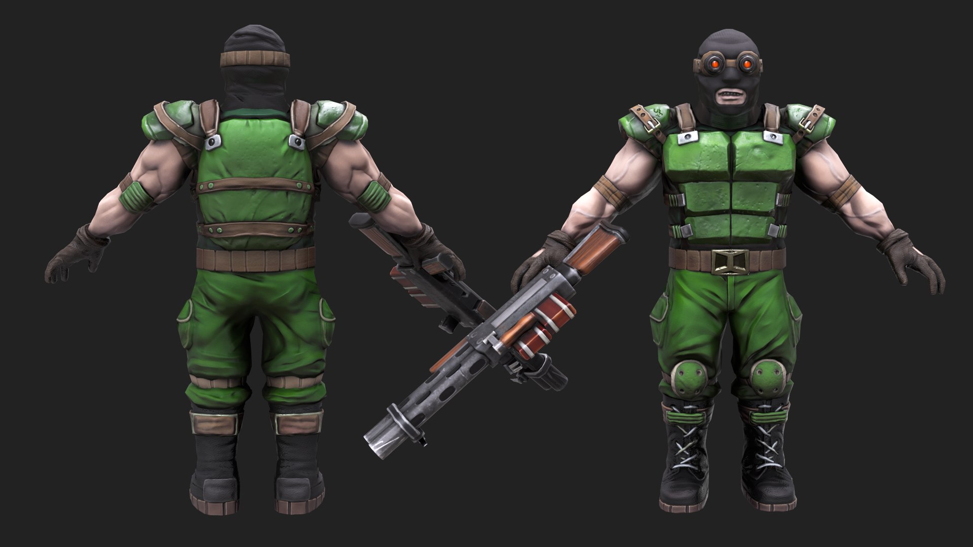 3D Animation Machine Gun Model - TurboSquid 1330761