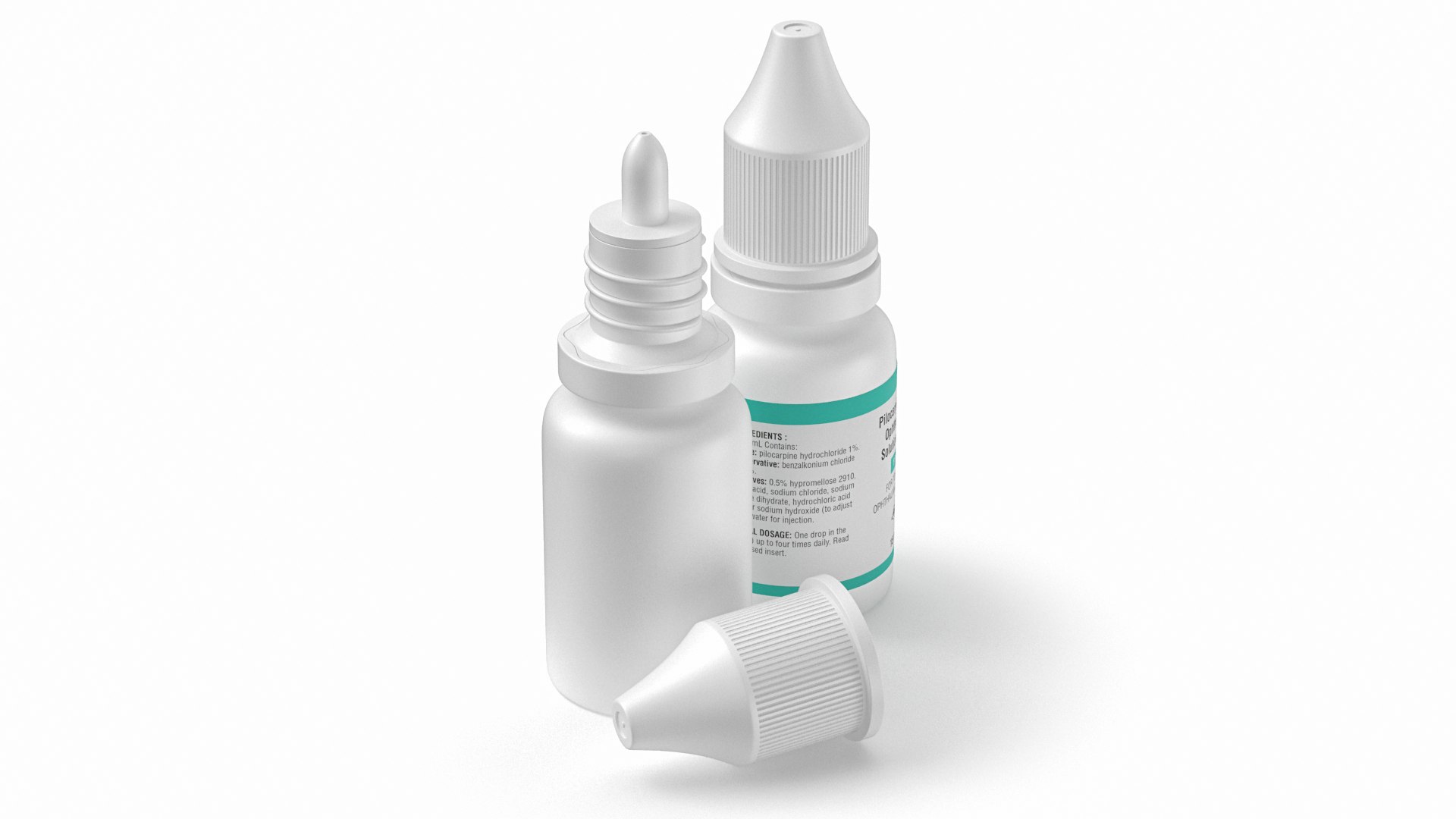 3D Medical Dropper Bottle Set model - TurboSquid 2169099
