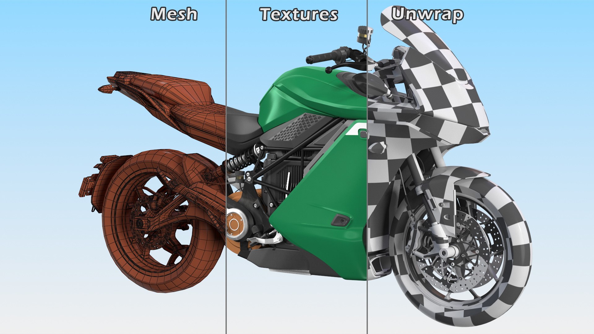 Sport motorcycle rigged electric 3D - TurboSquid 1706873