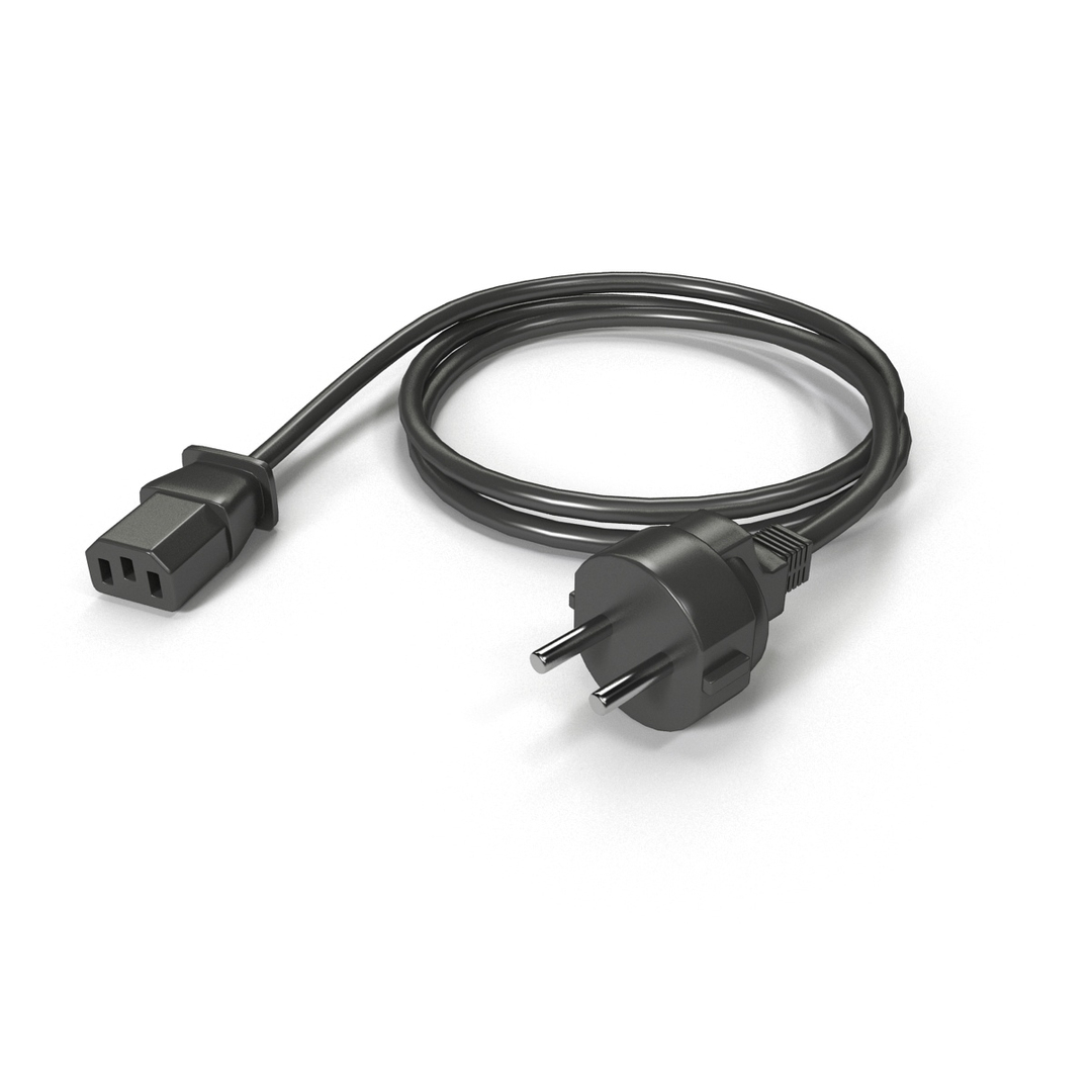 3d Model Pc Power Cable