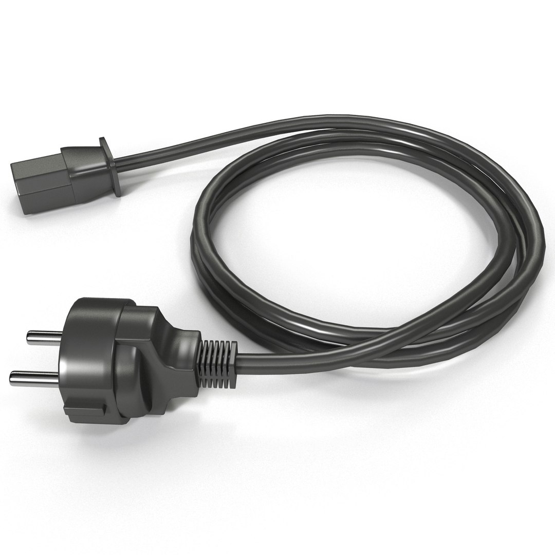 3d Model Pc Power Cable