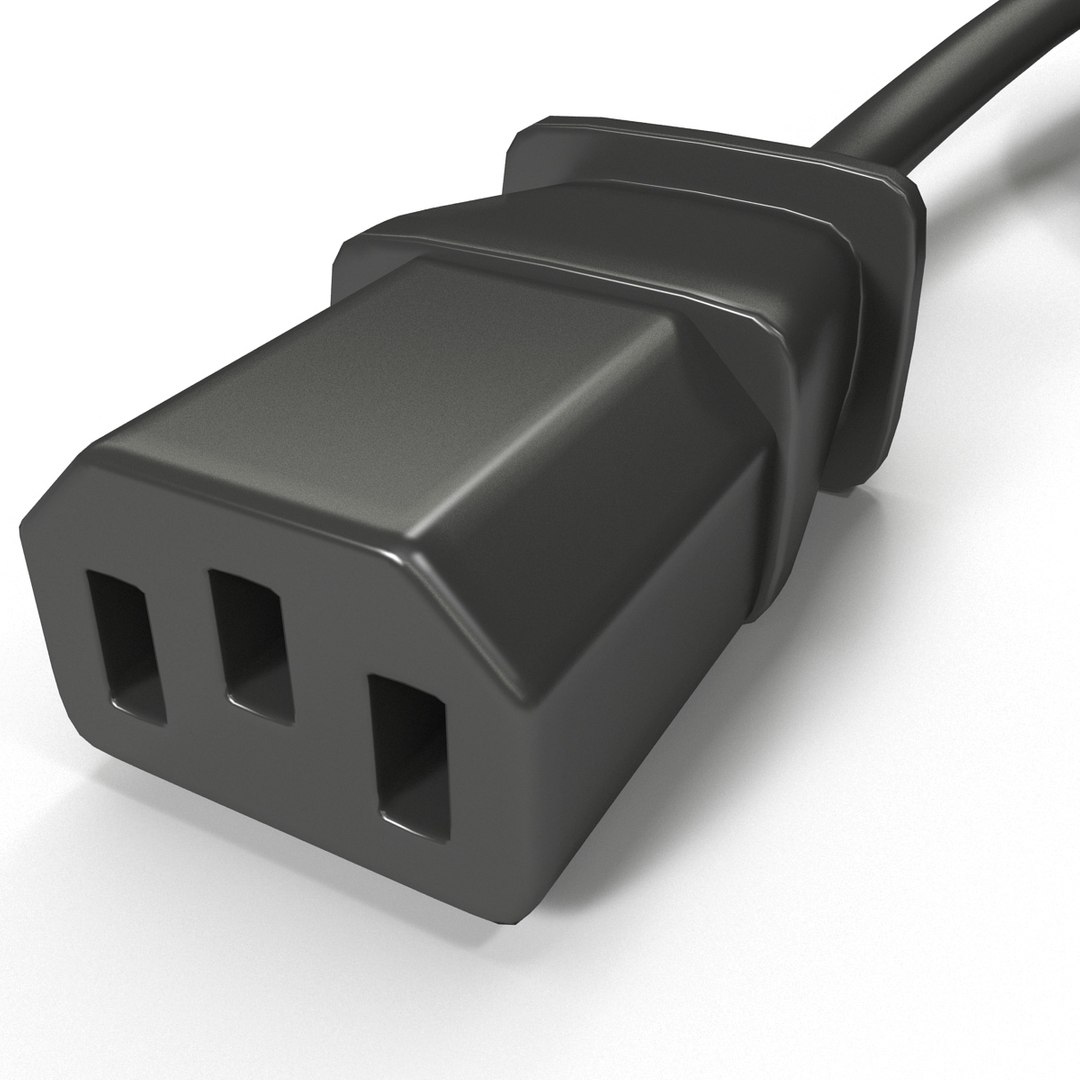 3d Model Pc Power Cable