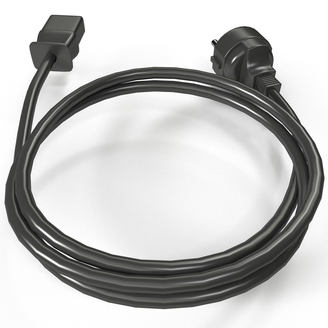 3d Model Pc Power Cable