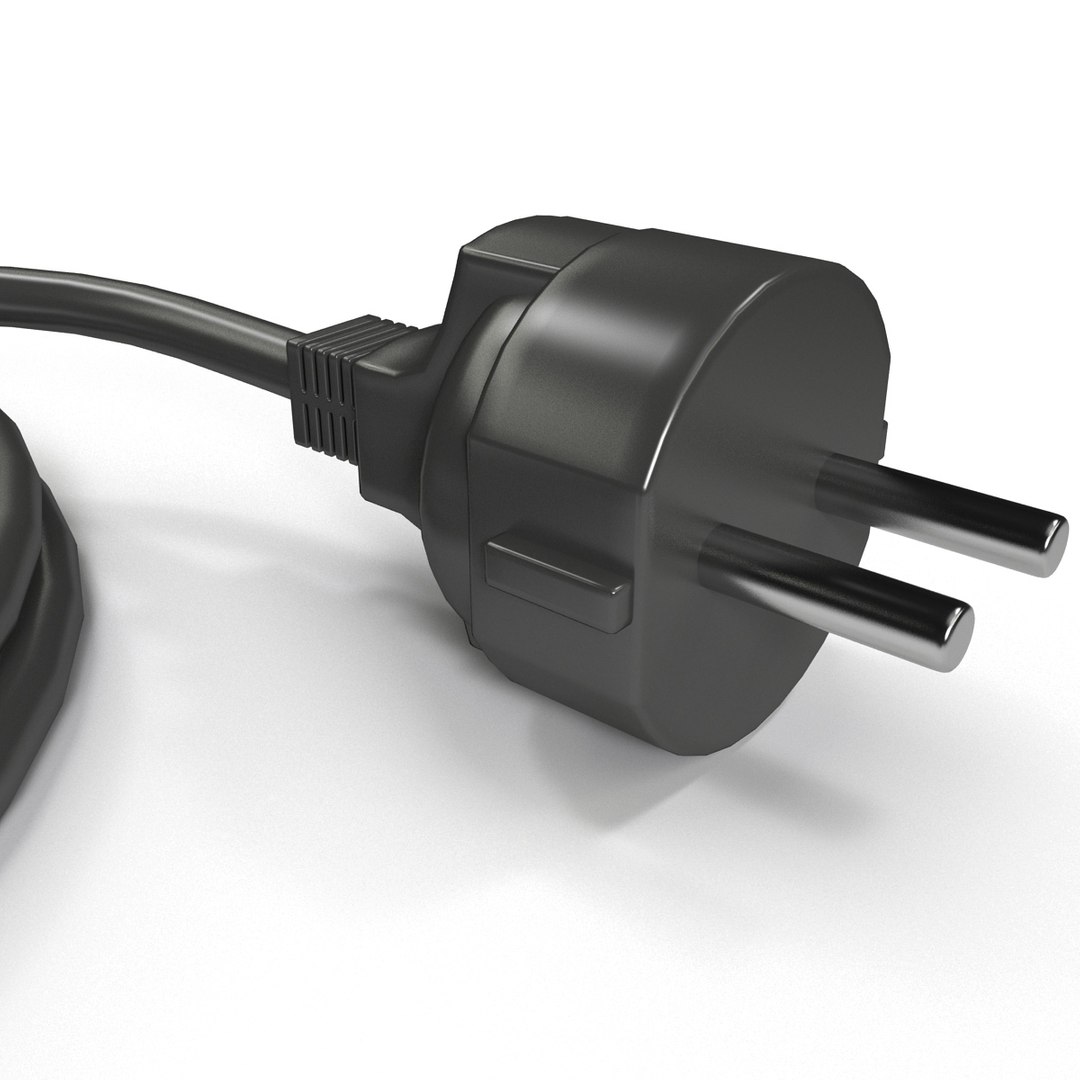 3d Model Pc Power Cable