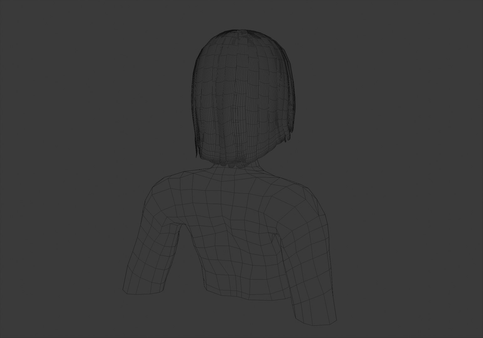Middle Long Hairstyle 3D - TurboSquid 1960252