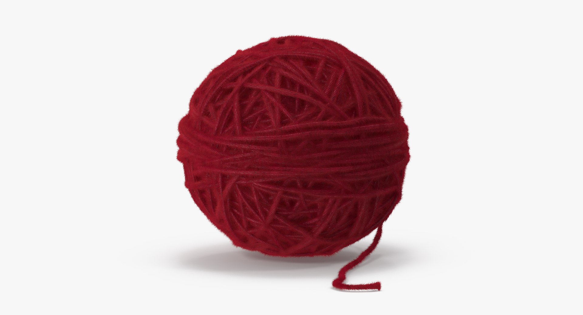 3d Model Red Ball Yarn
