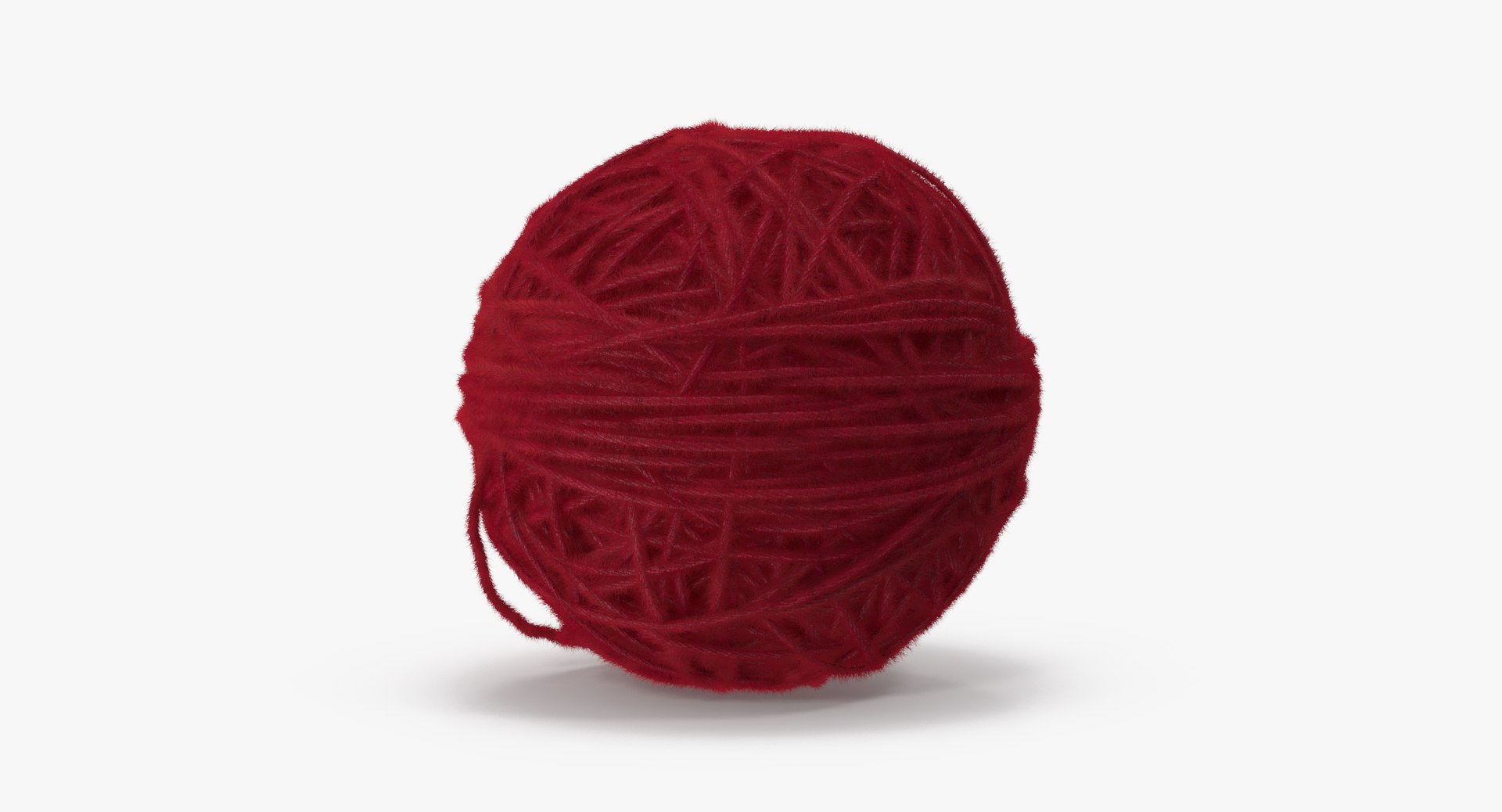 3d Model Red Ball Yarn