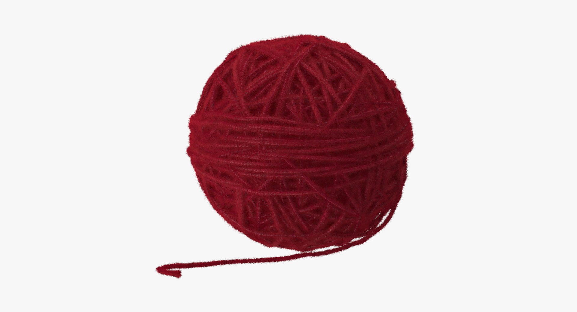 3d Model Red Ball Yarn