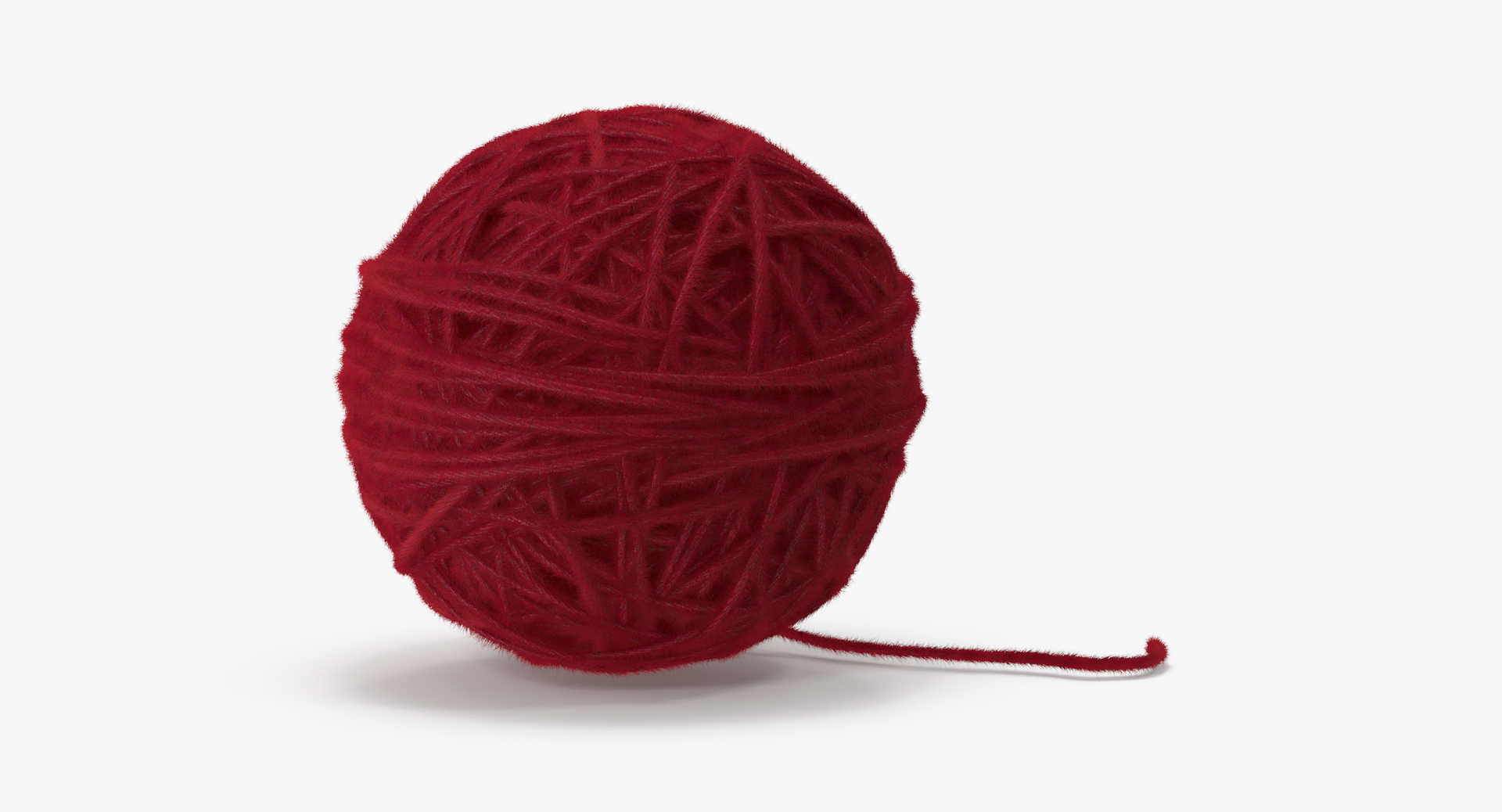 3d Model Red Ball Yarn