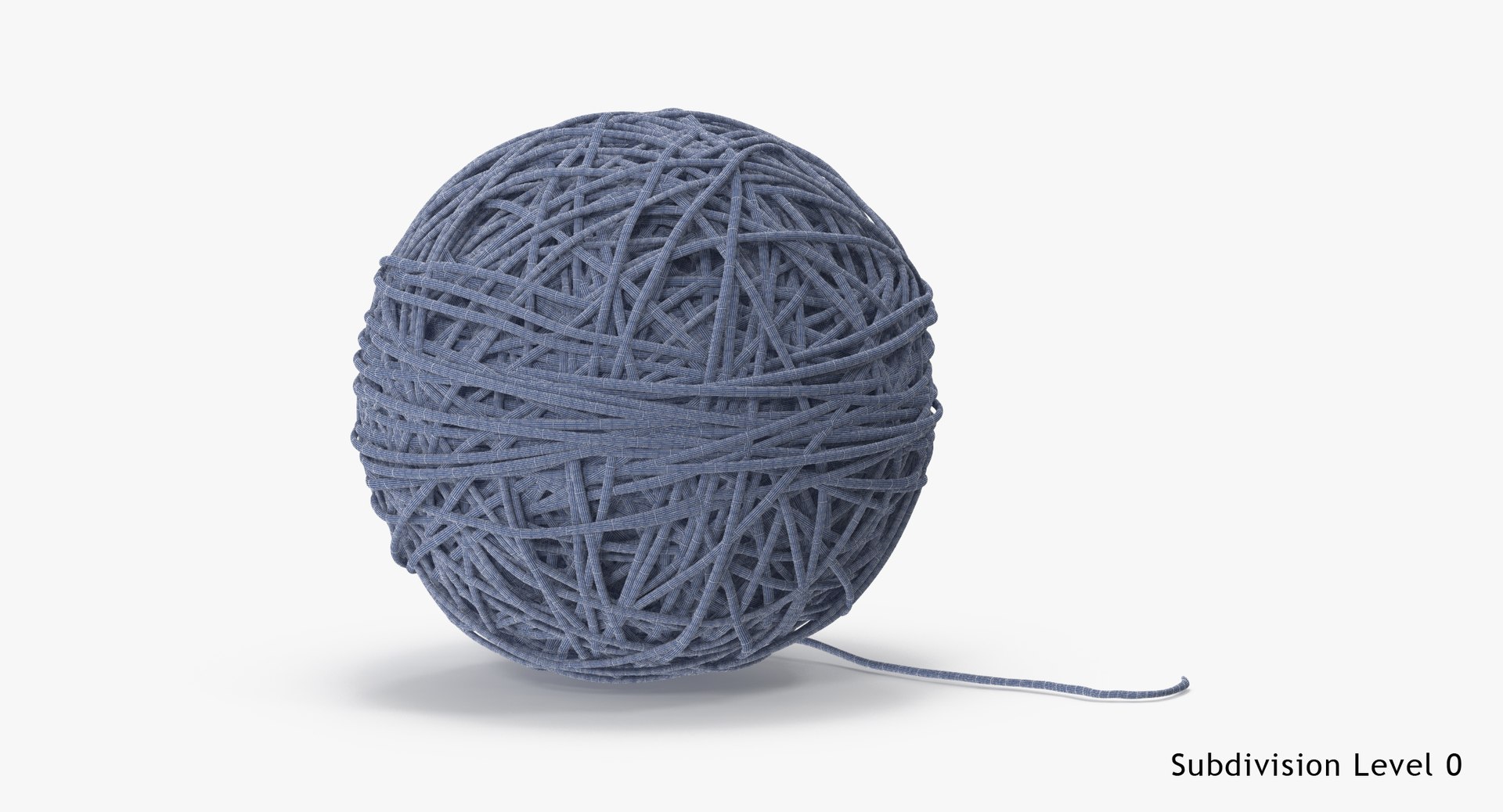 3d Model Red Ball Yarn