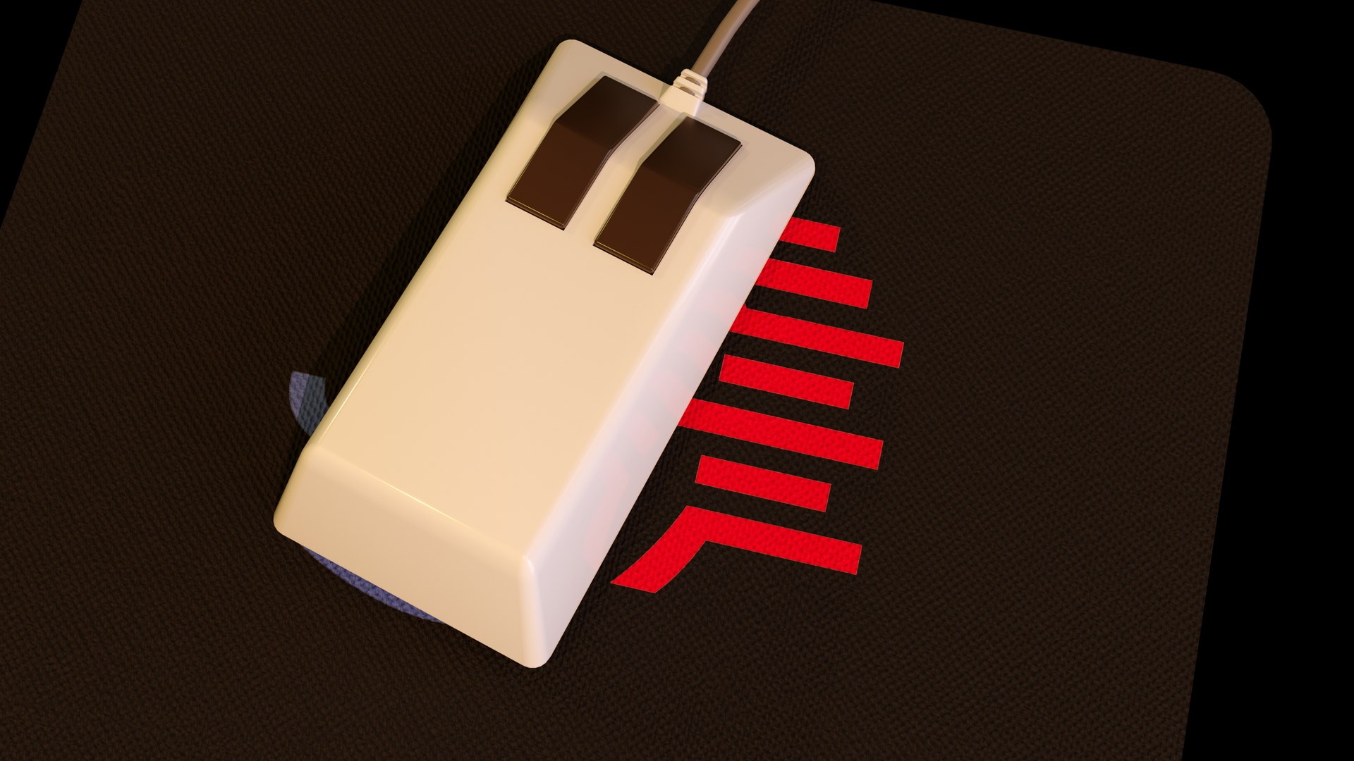 3D Model Vintage Old Pc Mouse - TurboSquid 1541458