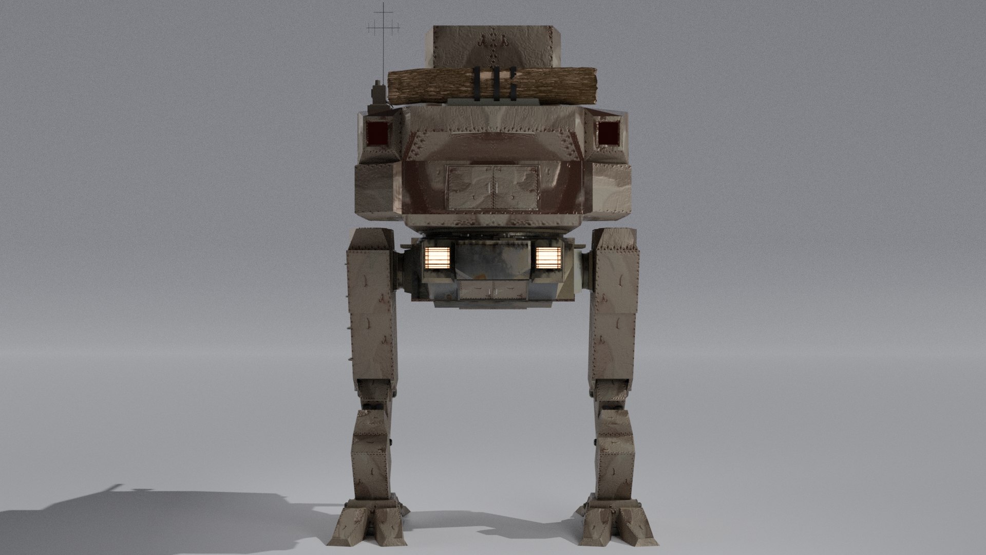 3D Model Panzer Mech Walker With RIG And LOWPOLY Desert Camo ...