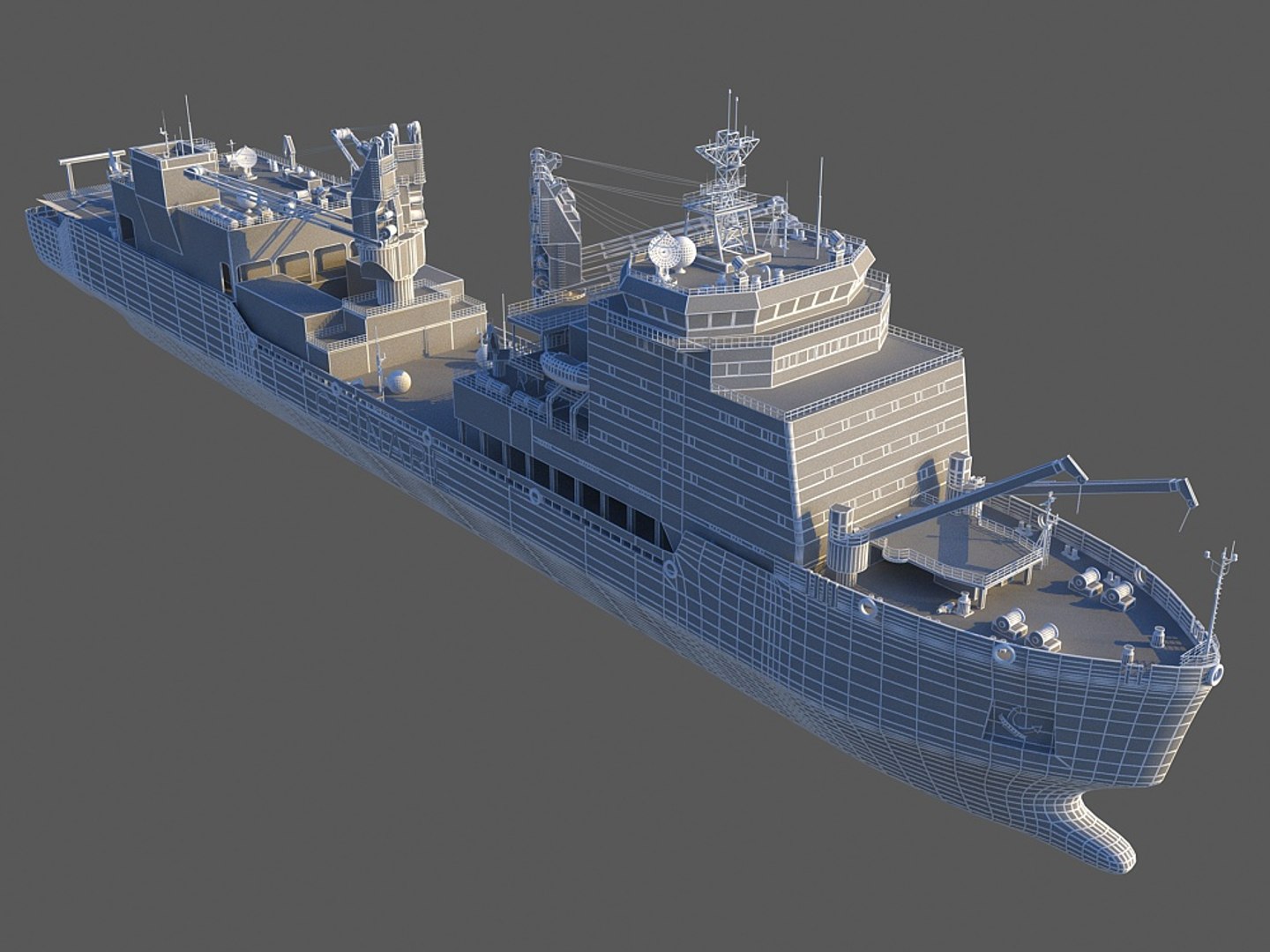 3D scientific research ship 4 model - TurboSquid 1594751