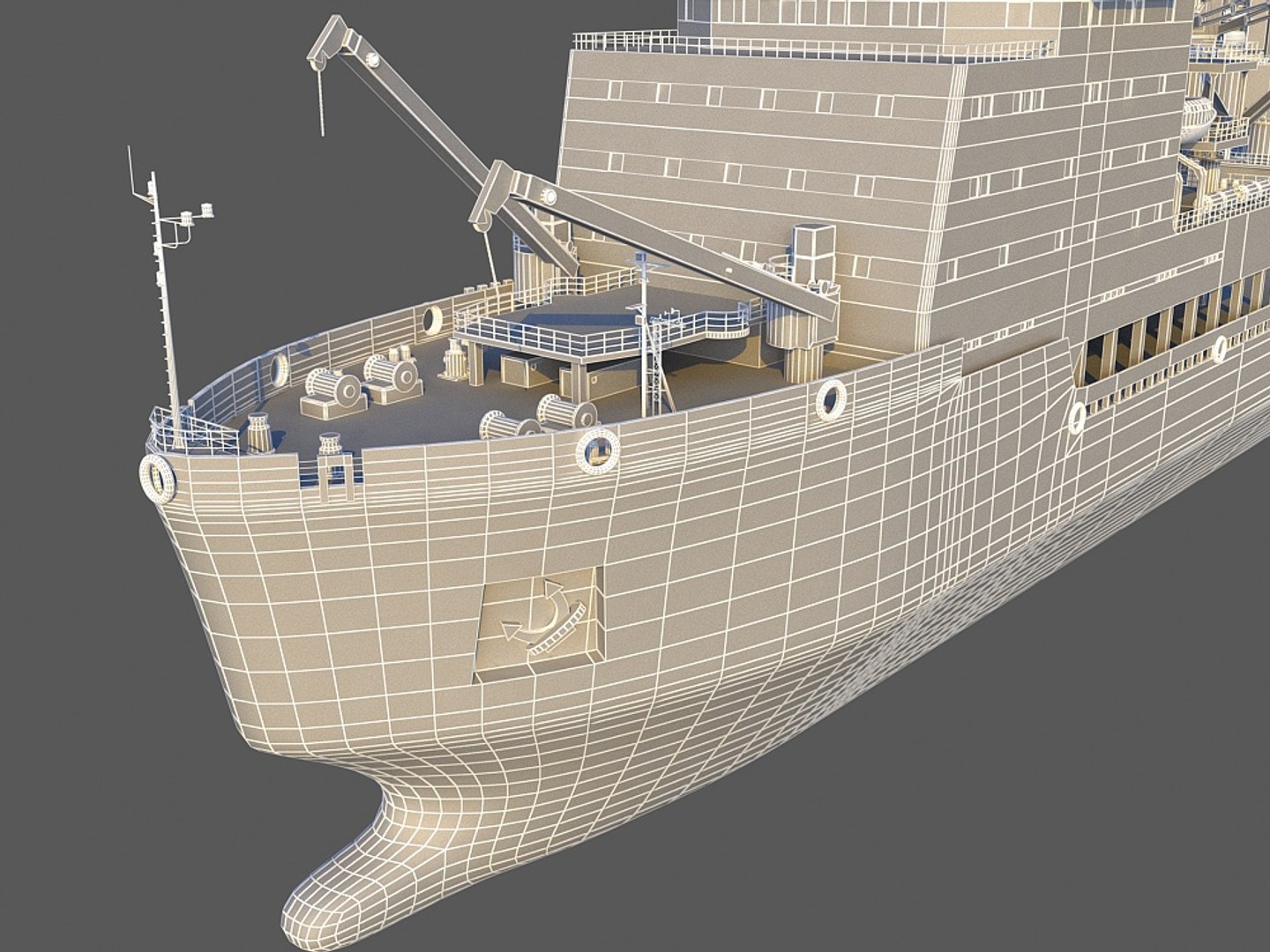 3D scientific research ship 4 model - TurboSquid 1594751