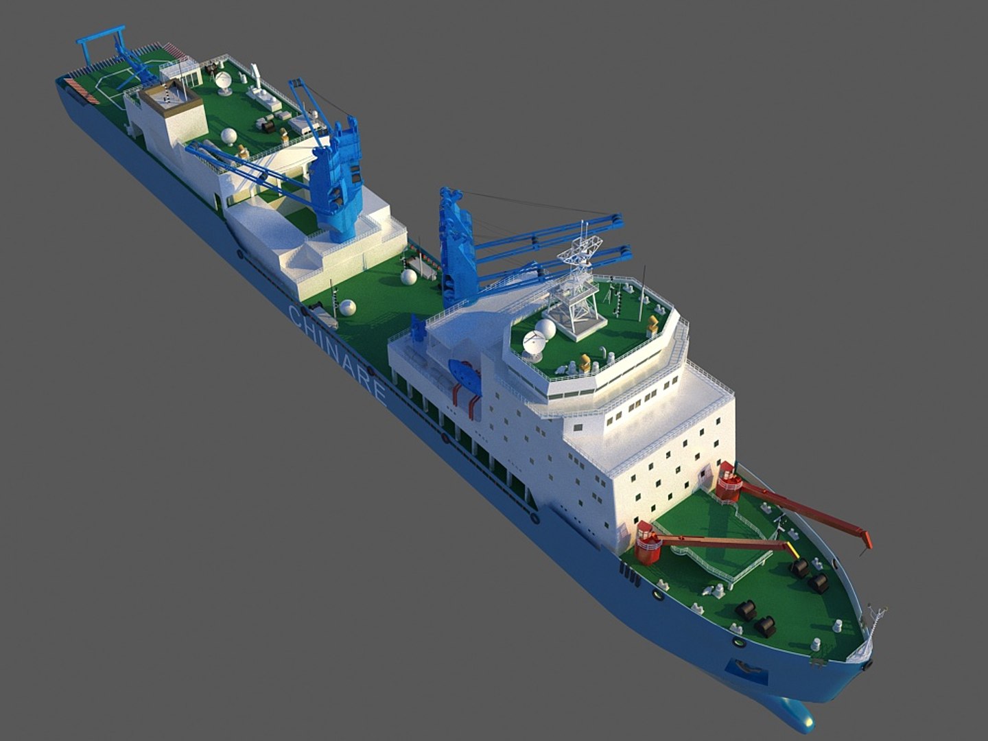 3D scientific research ship 4 model - TurboSquid 1594751