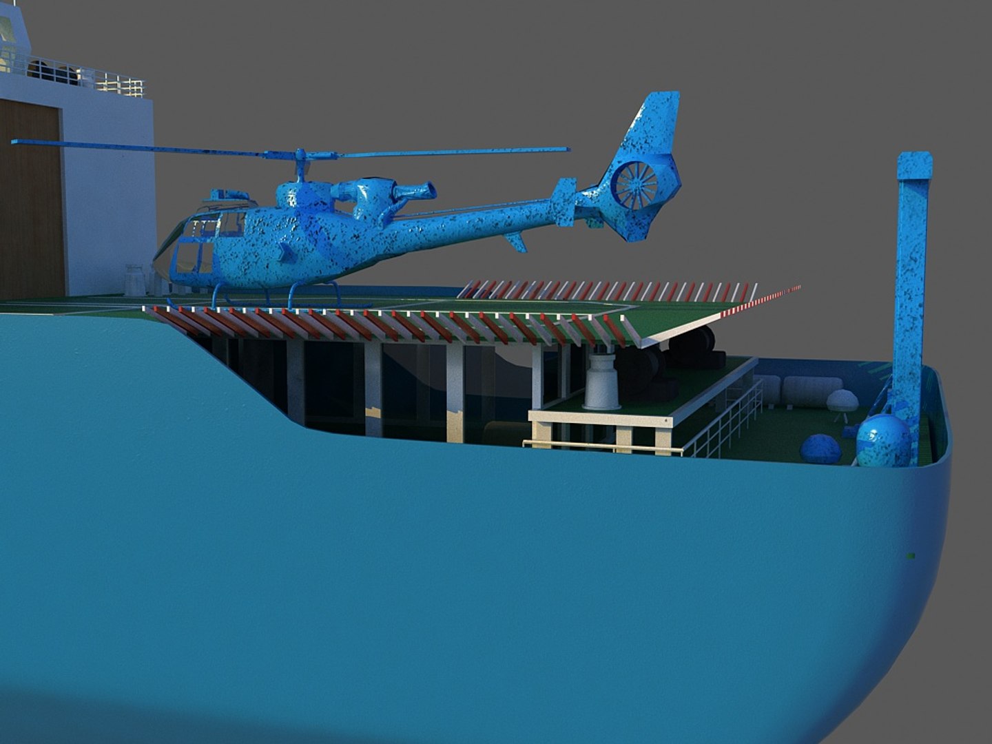 3D scientific research ship 4 model - TurboSquid 1594751