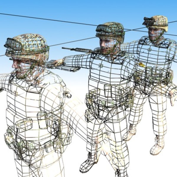 infantry insurgent character 3d max