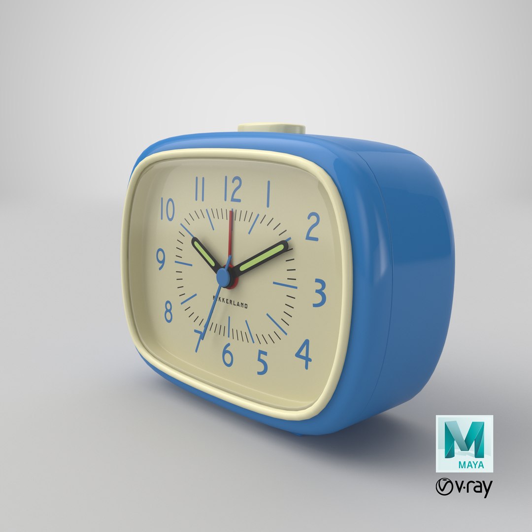 Retro Alarm Clock 01 3D model - TurboSquid 1945369