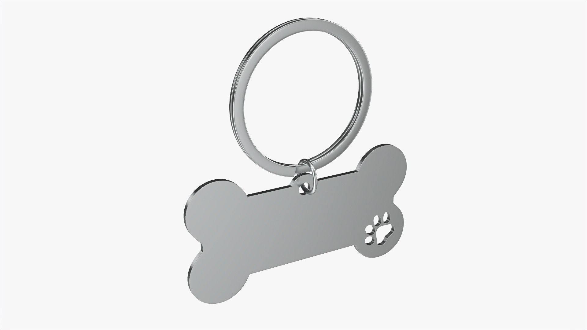3D Model Collar Pet ID Tag Steel White - TurboSquid 1876991