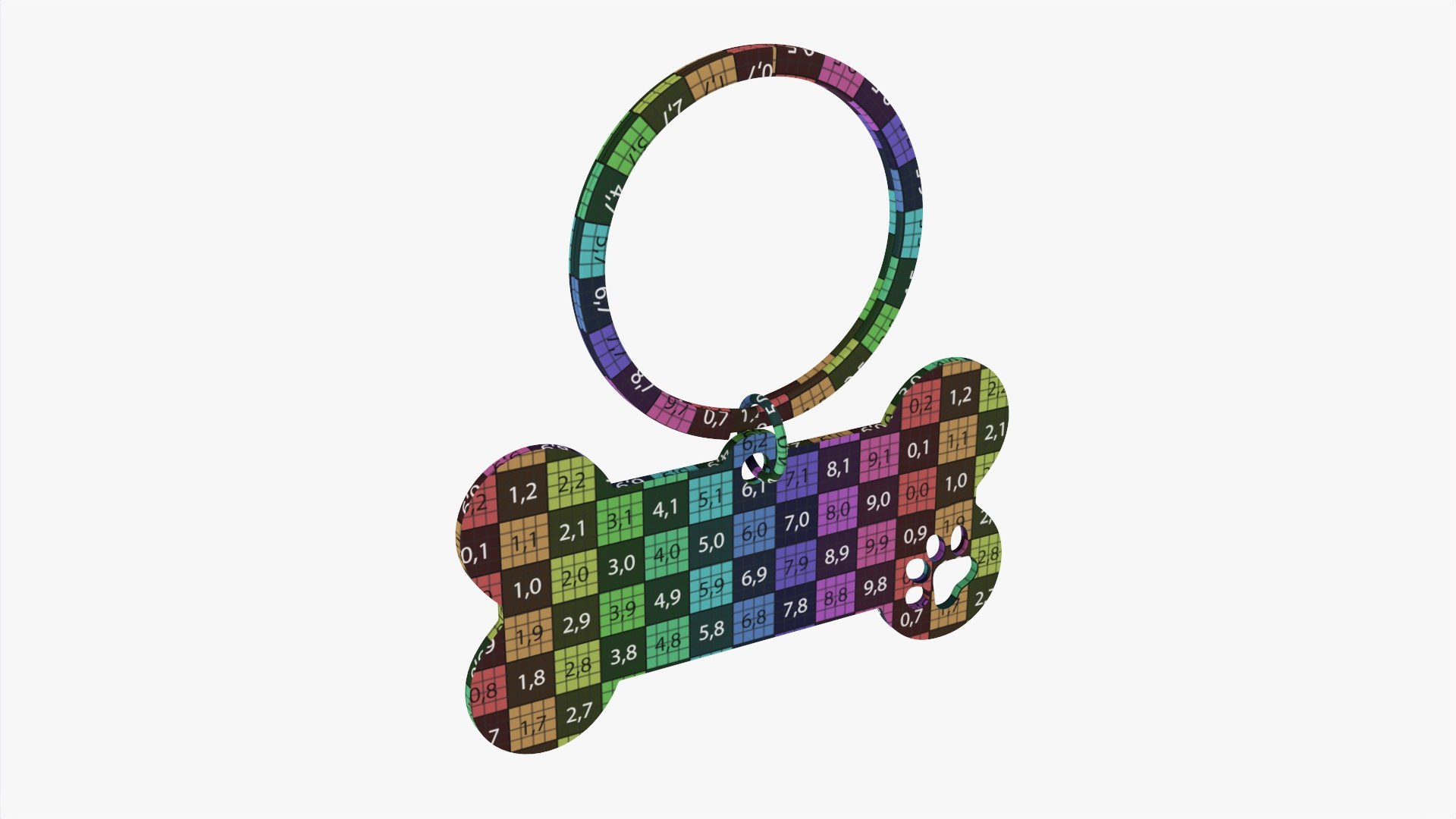 3D Model Collar Pet ID Tag Steel White - TurboSquid 1876991