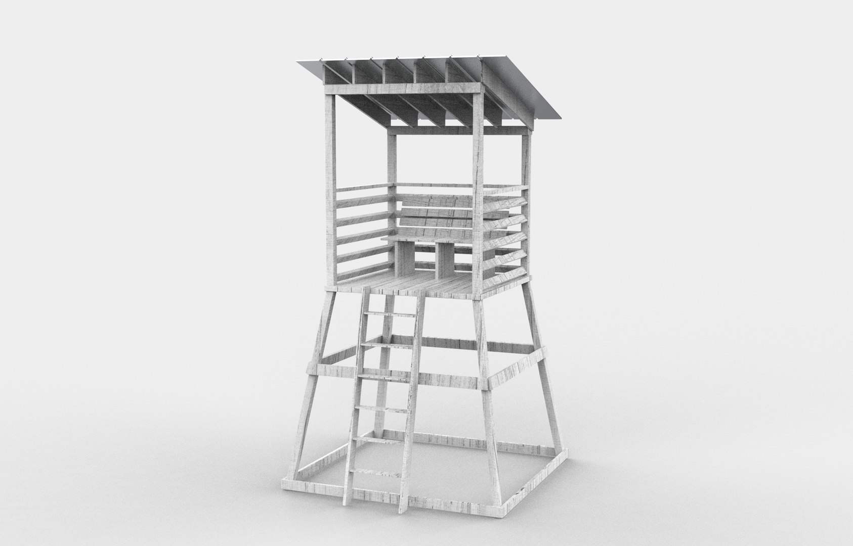 Wooden Lifeguard Station 3D Model 3D Model - TurboSquid 2344402