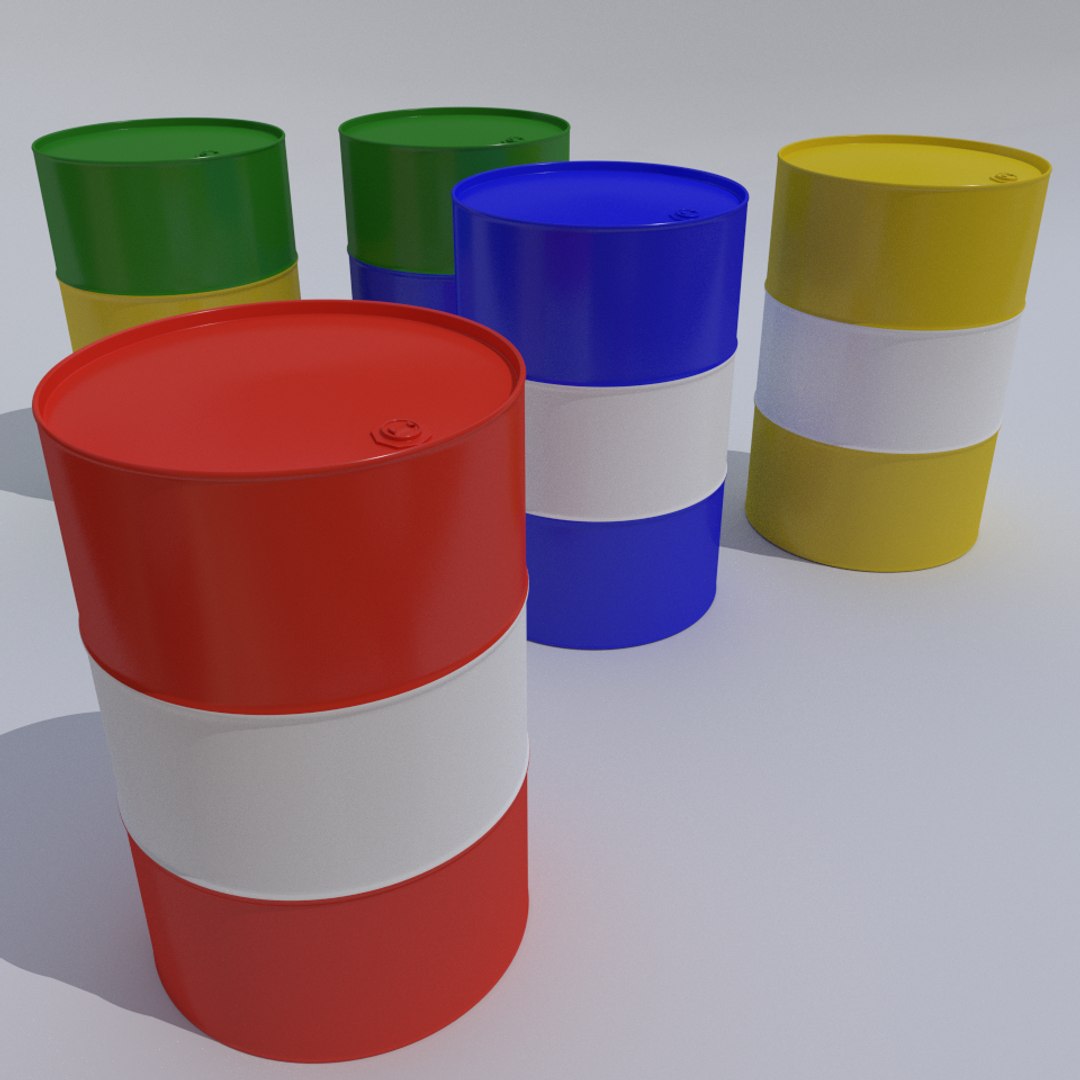 3d oil barrel model