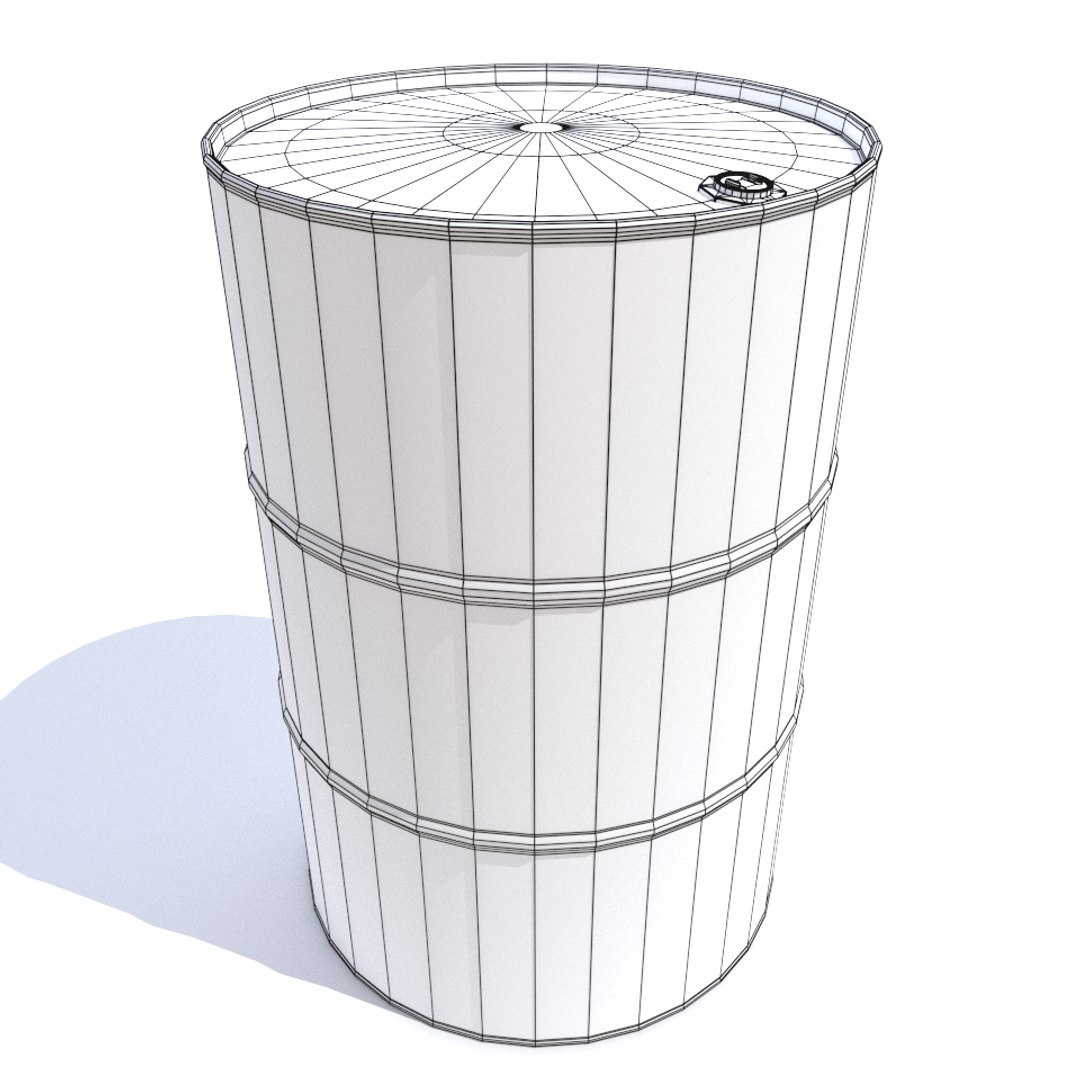 3d oil barrel model