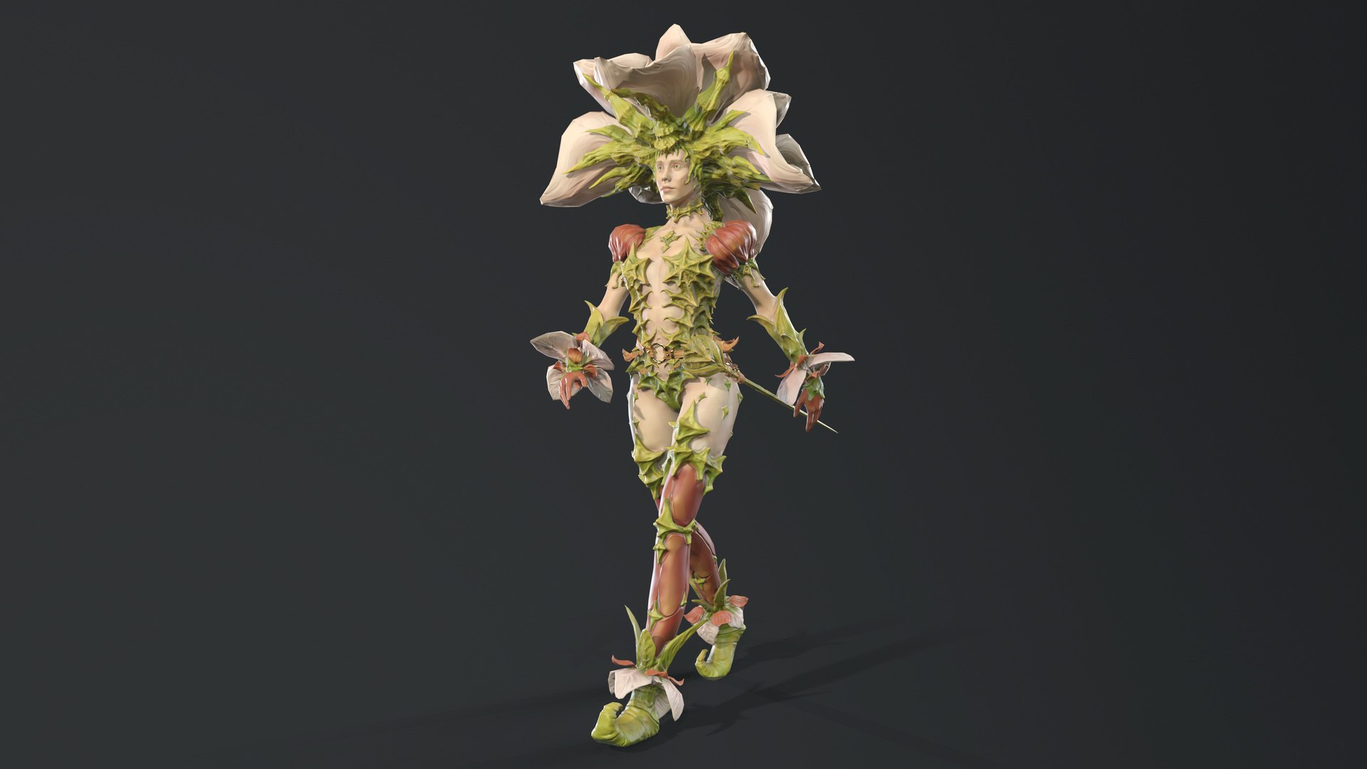 Flower Girl 3D - TurboSquid 2195829