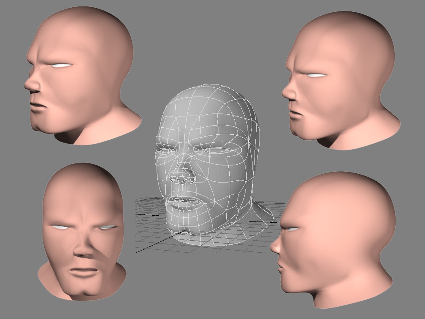 lightwave male head