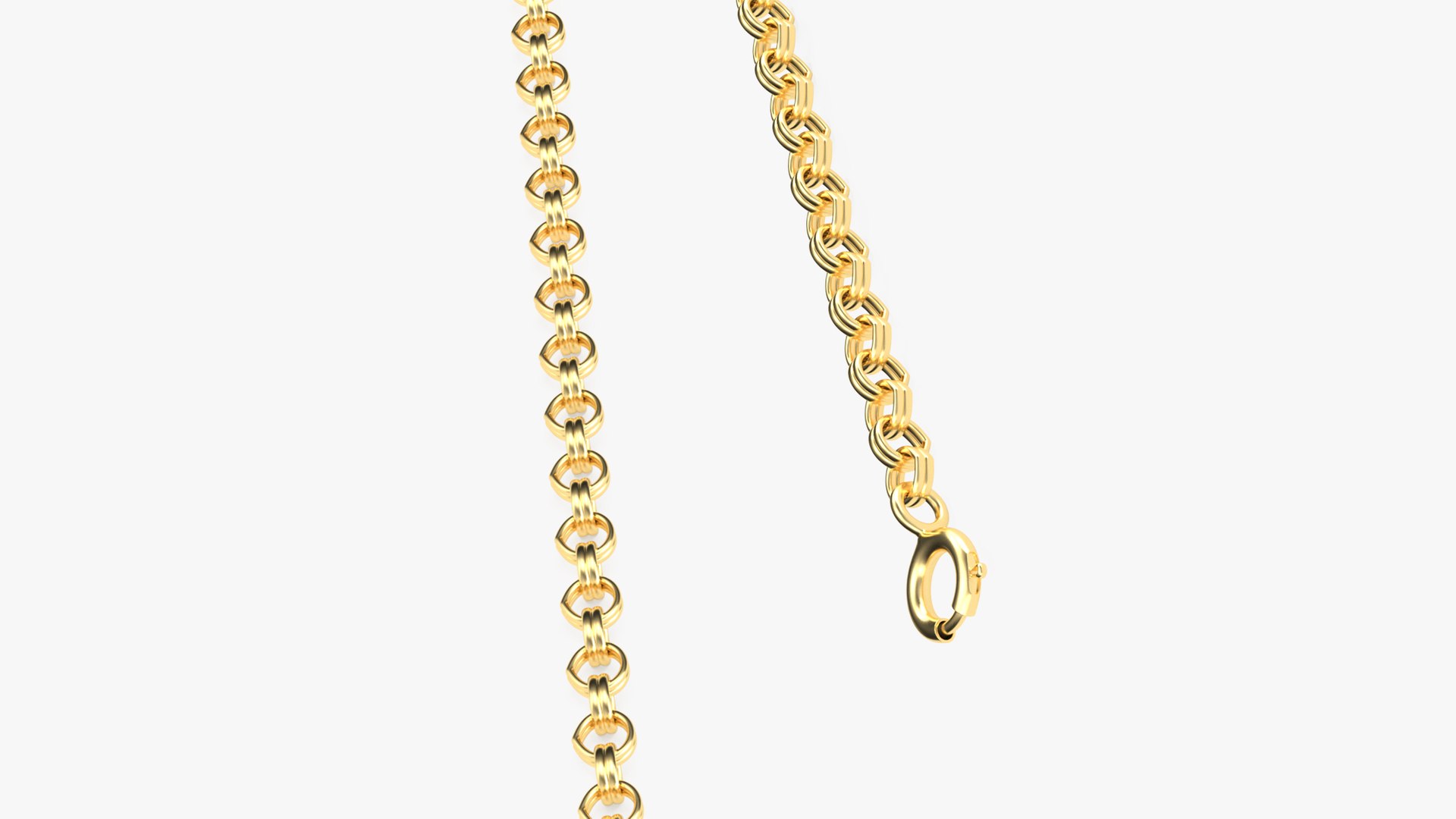 Rolo Jewelry Chain Gold Model - TurboSquid 2245085