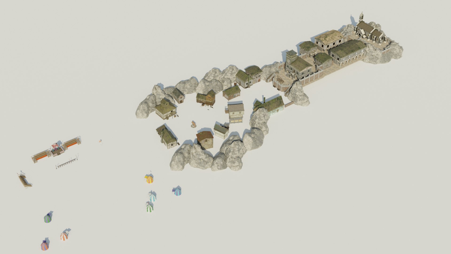 3D Model Da Vinci - Medieval Village - Unity HDRP - TurboSquid 1731221