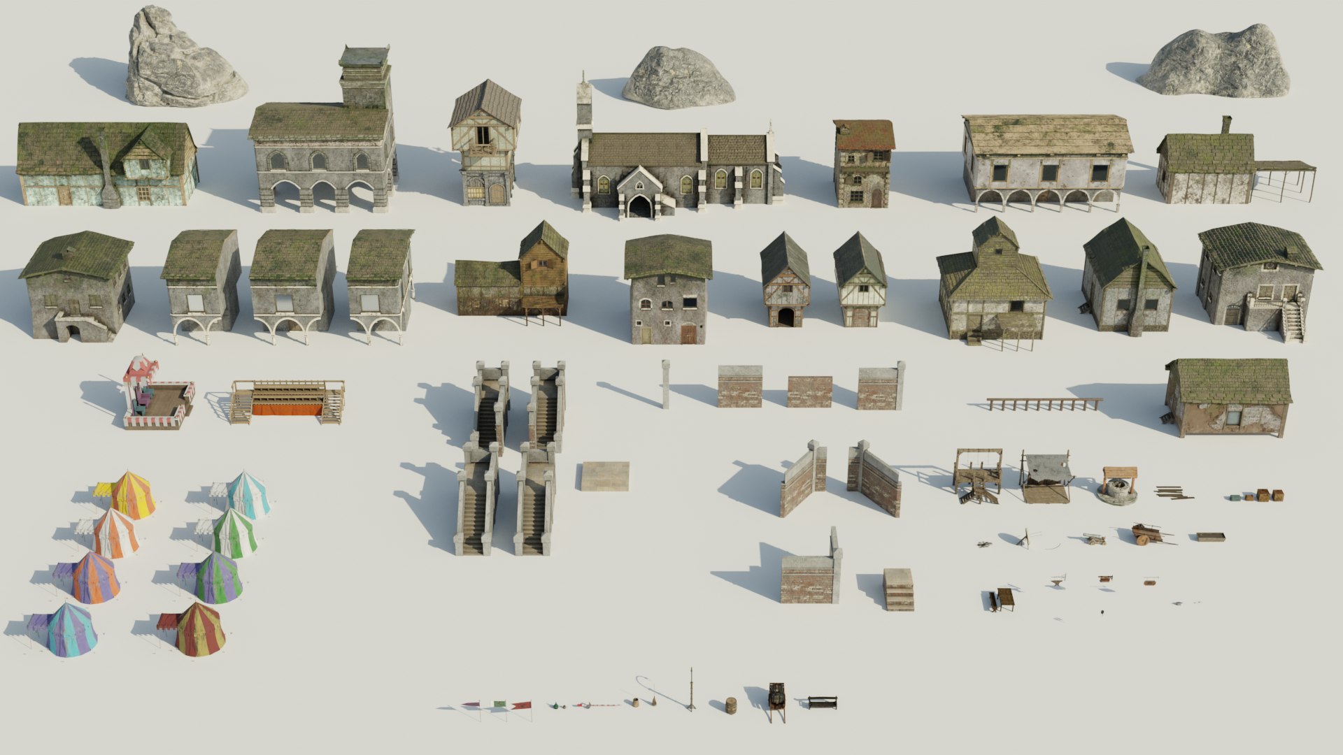 3D model Da Vinci - Medieval Village - Unity HDRP - TurboSquid 1731221