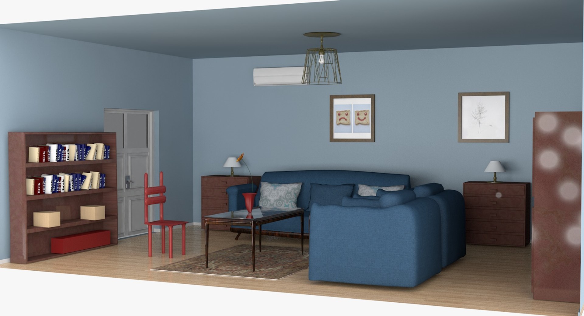 Simple Room Interior Model - TurboSquid 1311248