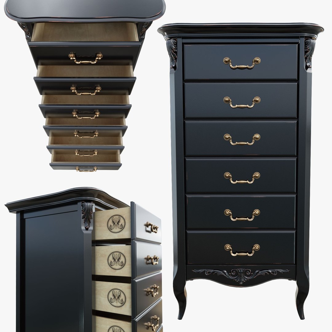 Chest Of Drawers 6 Boxes KREIND 3D Model - TurboSquid 2163934