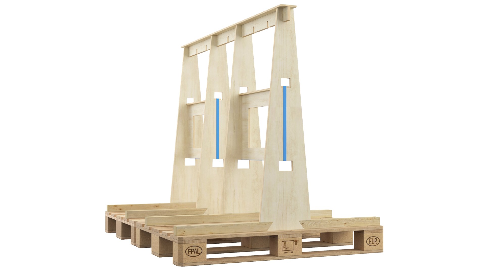 Double A-Frame Pallet 3D Model - TurboSquid 2038869