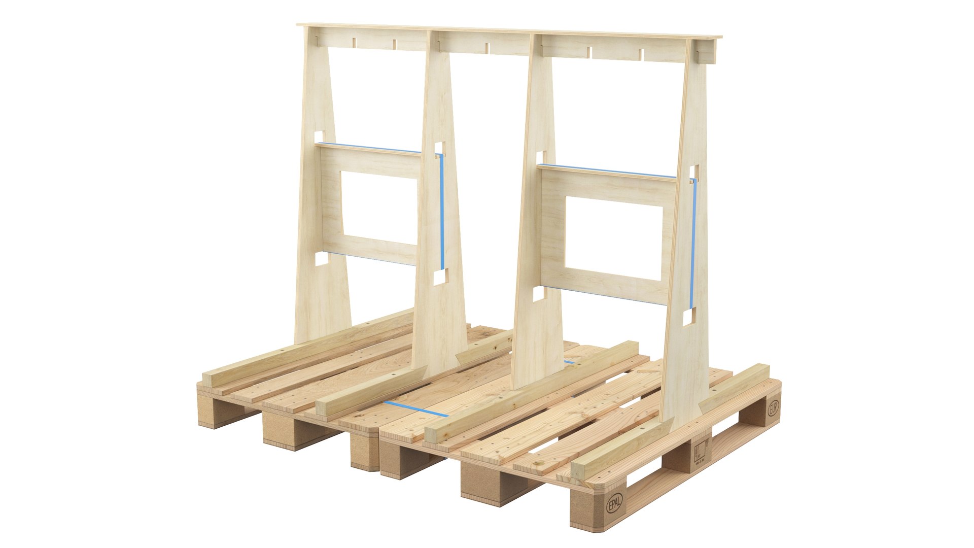 Double A-Frame Pallet 3D Model - TurboSquid 2038869