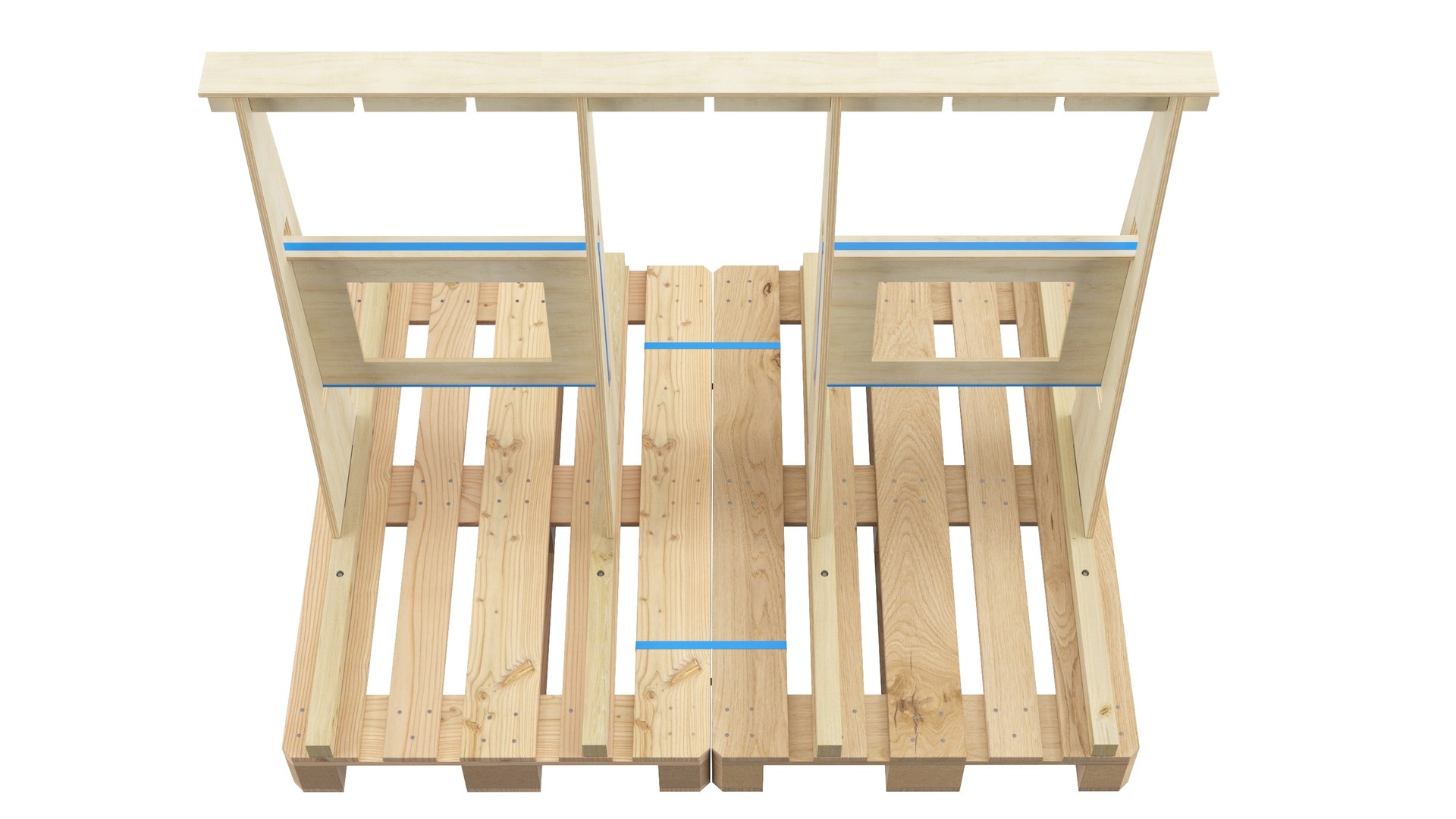 Double A-Frame Pallet 3D Model - TurboSquid 2038869