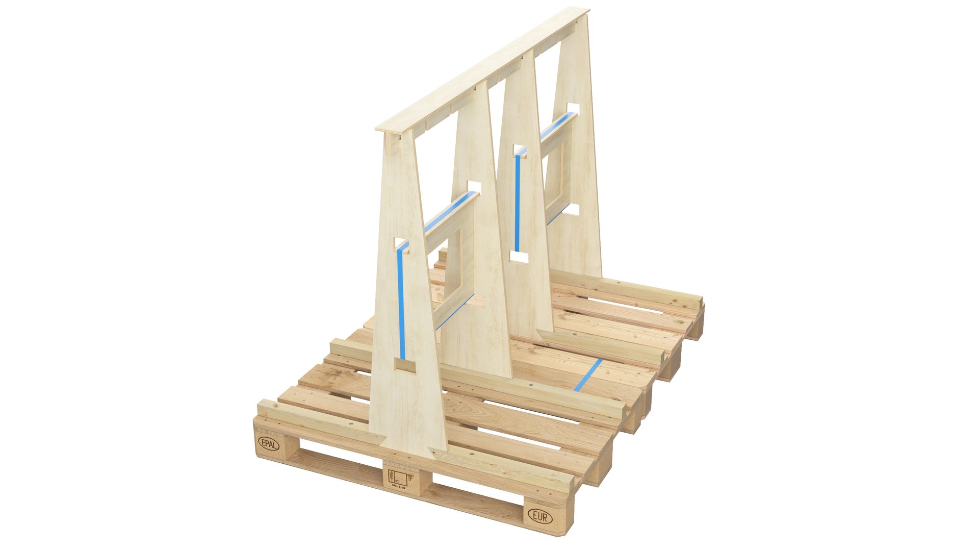 Double A-Frame Pallet 3D Model - TurboSquid 2038869