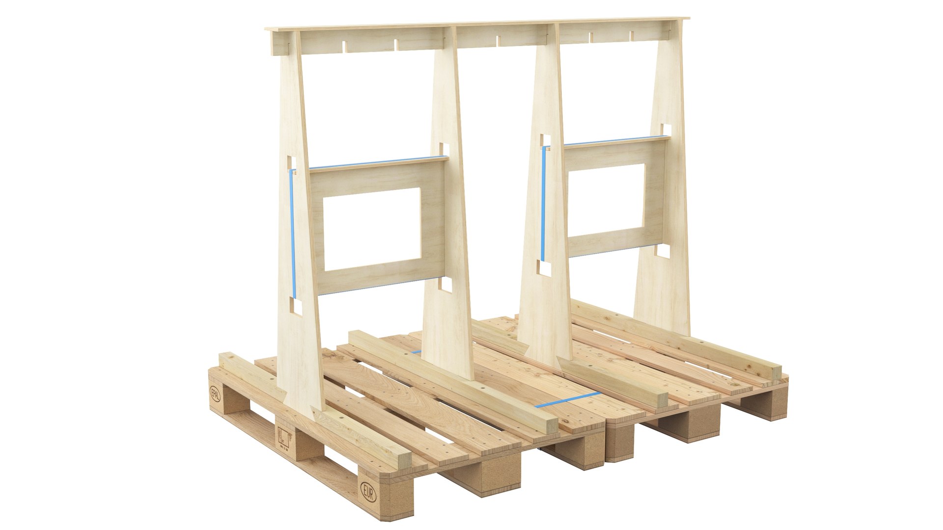 Double A-Frame Pallet 3D Model - TurboSquid 2038869